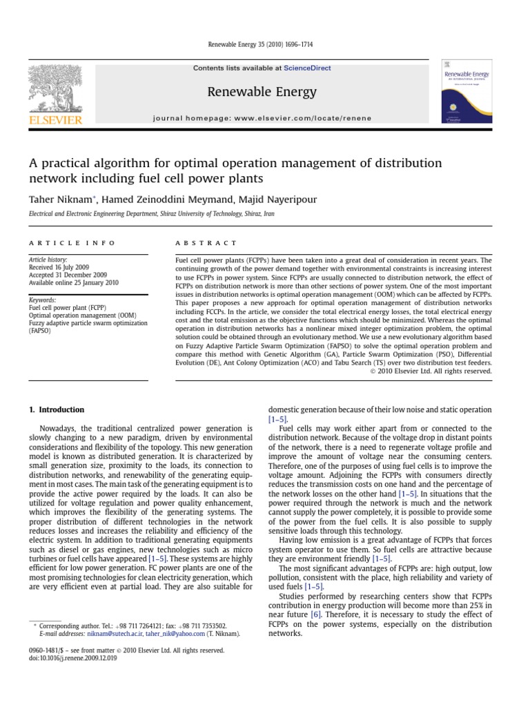 A Practical Algorithm For Optimal Operation Management Of Distribution