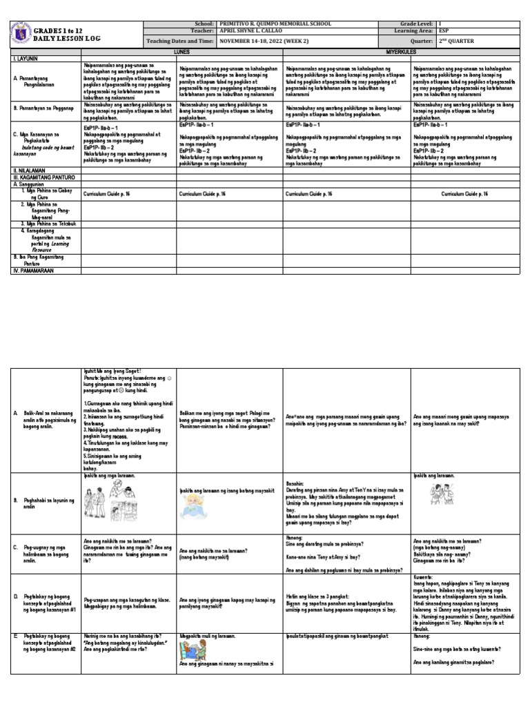 DLL - Esp 1 - Q2 - W2 | PDF
