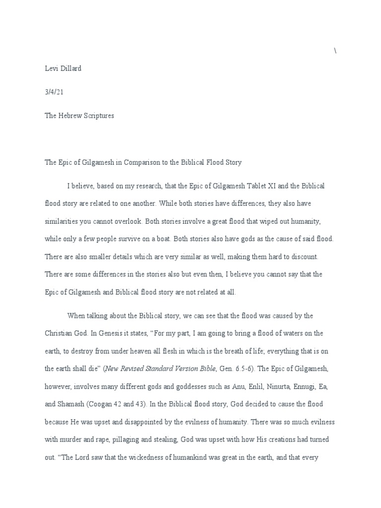 Biblical Flood Story | PDF | Genesis Flood Narrative | Noah