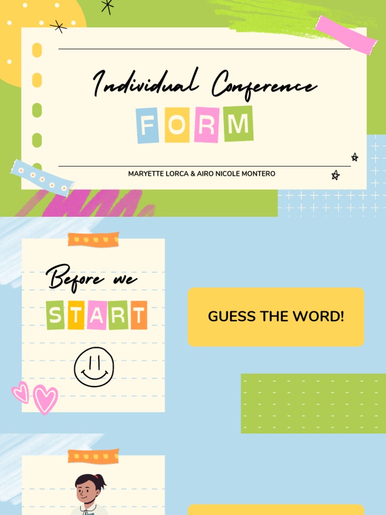 Individual Conference Form Guide | PDF | Cognitive Science | Communication