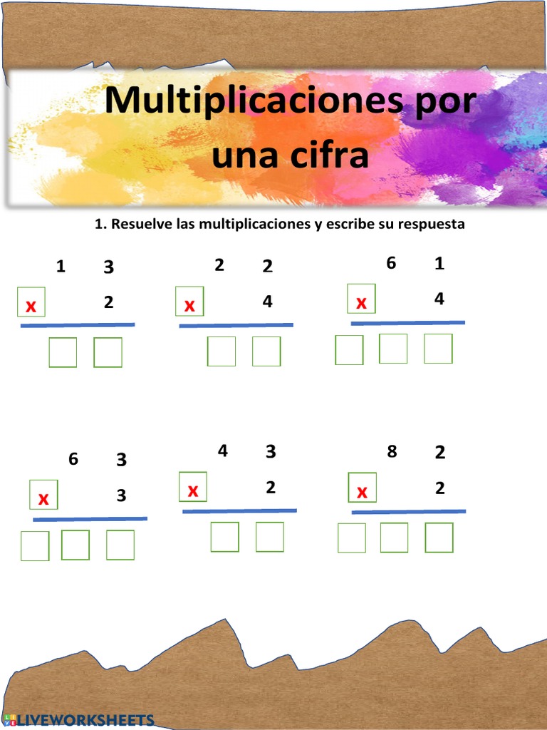 Multiplicacion 1 Cifra | PDF