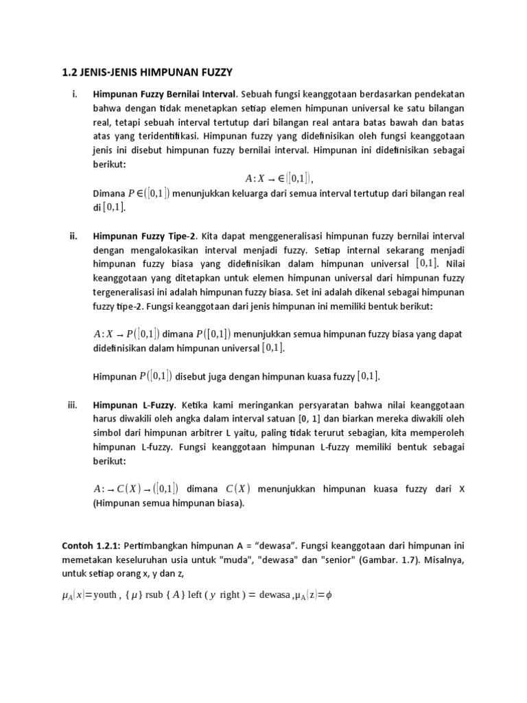 1.2 Types of Fuzzy Sets | PDF