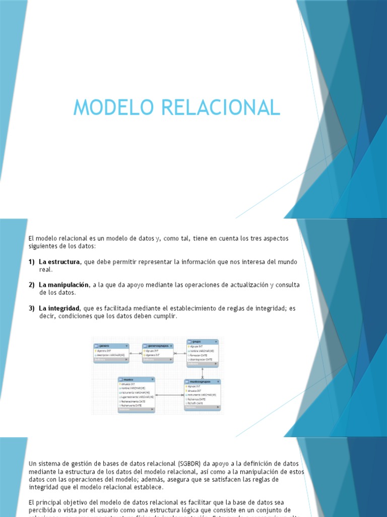 Modelo - Relacional | PDF | Base de datos relacional | Bases de datos