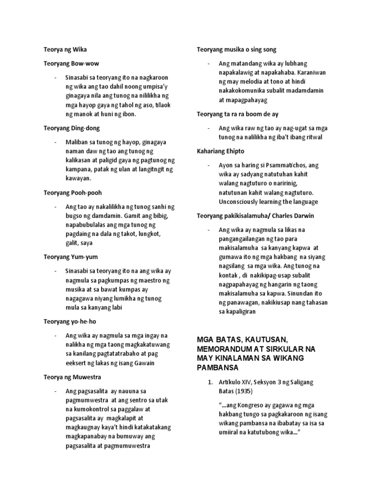 Filipino Reviewer | PDF