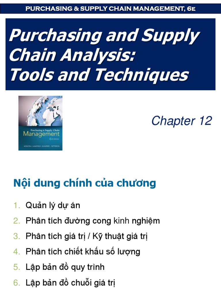 Chapter 12 Purchasing and Supply Chain Analysis Tools and Techniques | PDF
