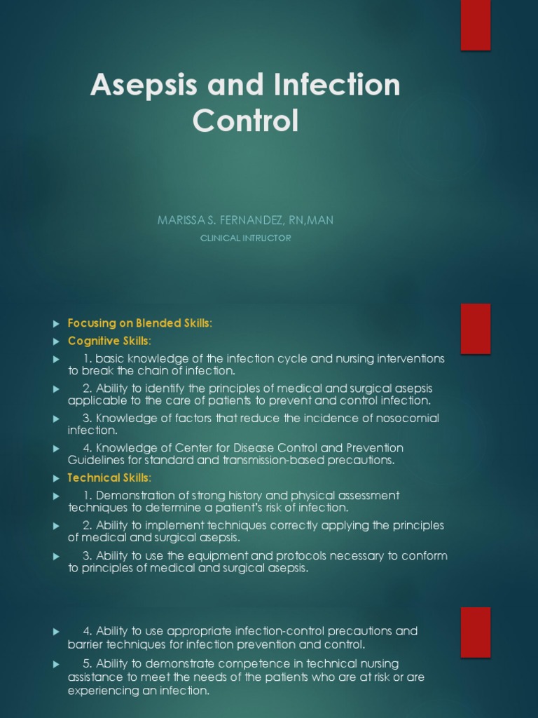 Asepsis & Infection Control | PDF | Infection | Sterilization ...