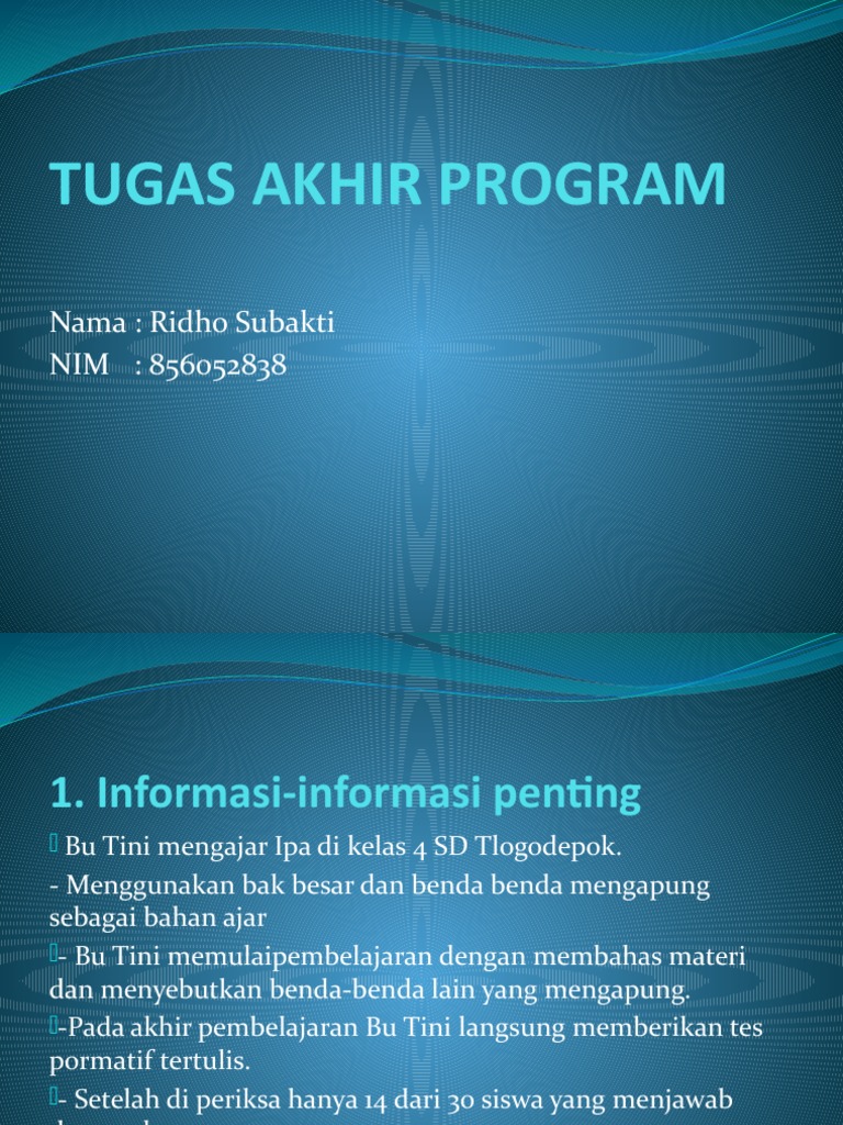 Tugas Akhir Program Dua | PDF