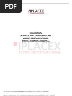 Evaluacion 2 Introduccion A La Programacion | PDF | Algoritmos