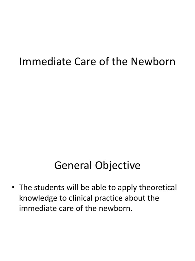 Immediate Newborn Care Guidelines | PDF | Infants | Injection (Medicine)