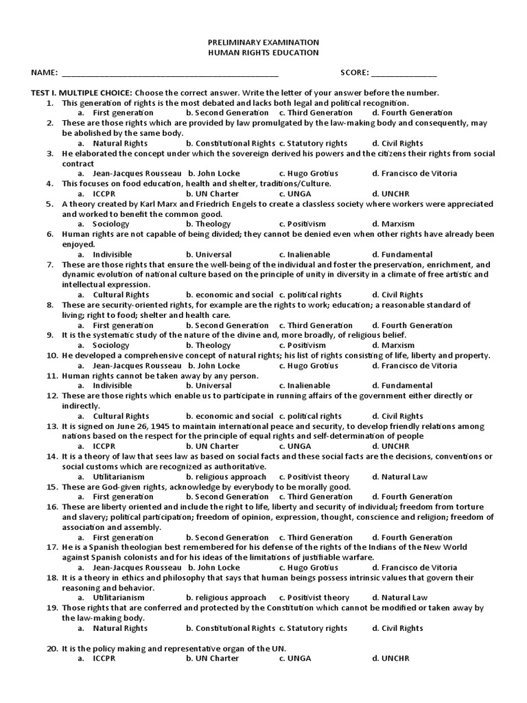 Multile Choice | PDF | Social Science