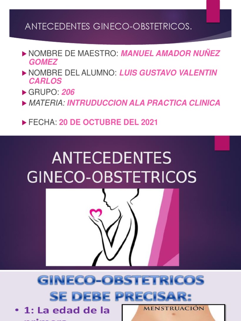 Antecedentes Gineco Obstreticos Pdf Ciencia Y Matemáticas