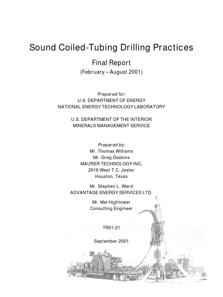 Coiled Tubing Drilling Guide For Planning Operations 1665315651 | PDF ...