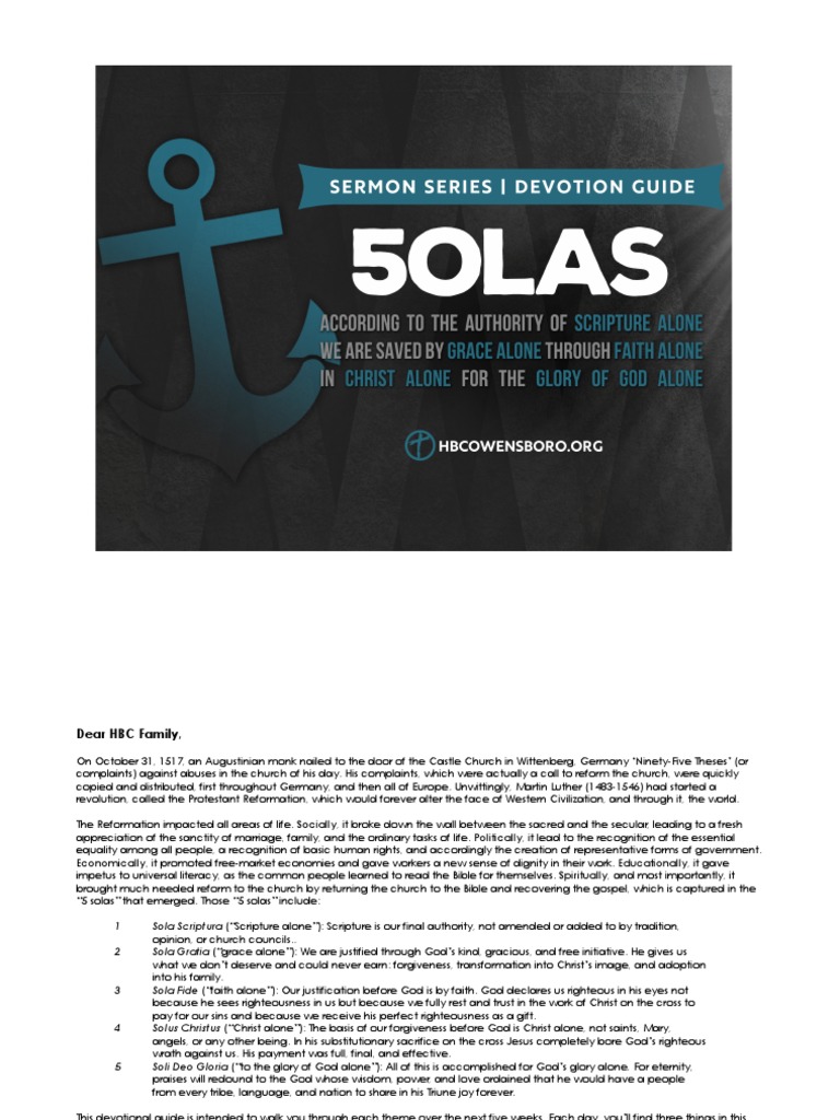 Reformation Devotional Guide | PDF | Justification (Theology) | Sola Fide