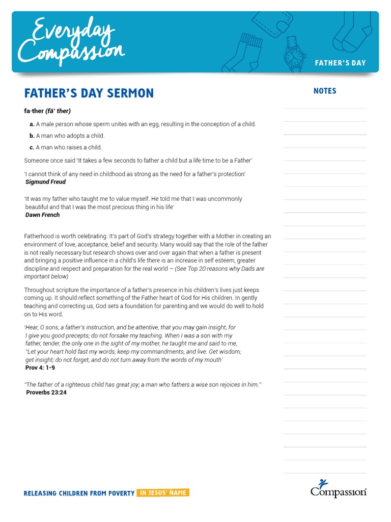 Fathers Day Sermon | PDF | Father | Juvenile Delinquency