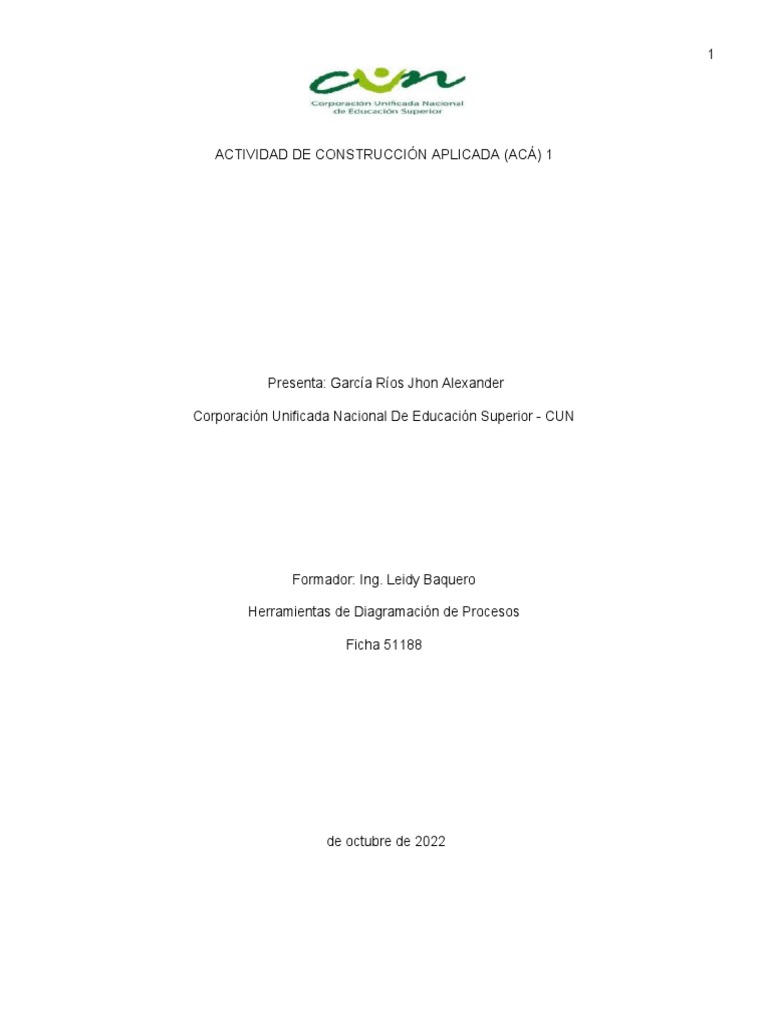 ACA 2 H. de Diagramacion y Procesos | PDF