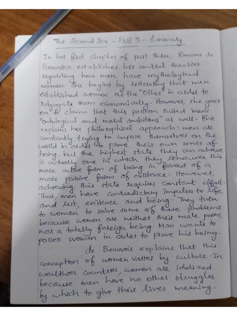 Second Sex Part 3 Summary Pdf
