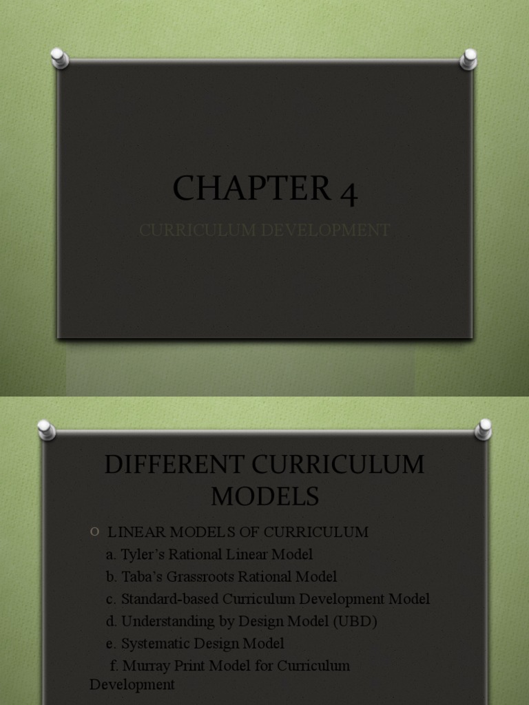 Chapter 4 Curriculum Model | PDF | Curriculum | Educational Assessment