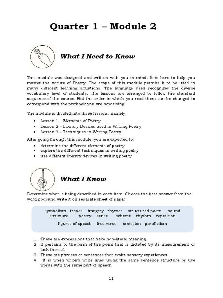 Creative Writing Module 2 | PDF | Poetry | Cognition Creative Writing Module 2 | PDF | Poetry | Cognition