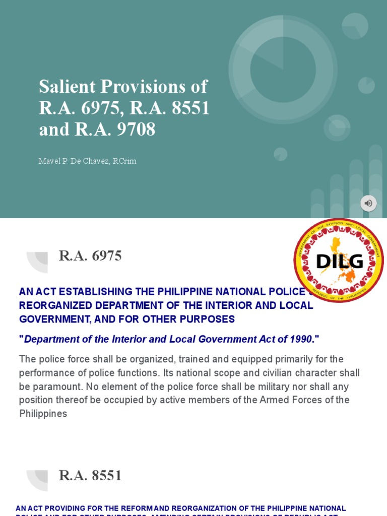 Salient Provisions of R.A. 6975, R.A. 8551 and R.A. 9708 | PDF | Police ...