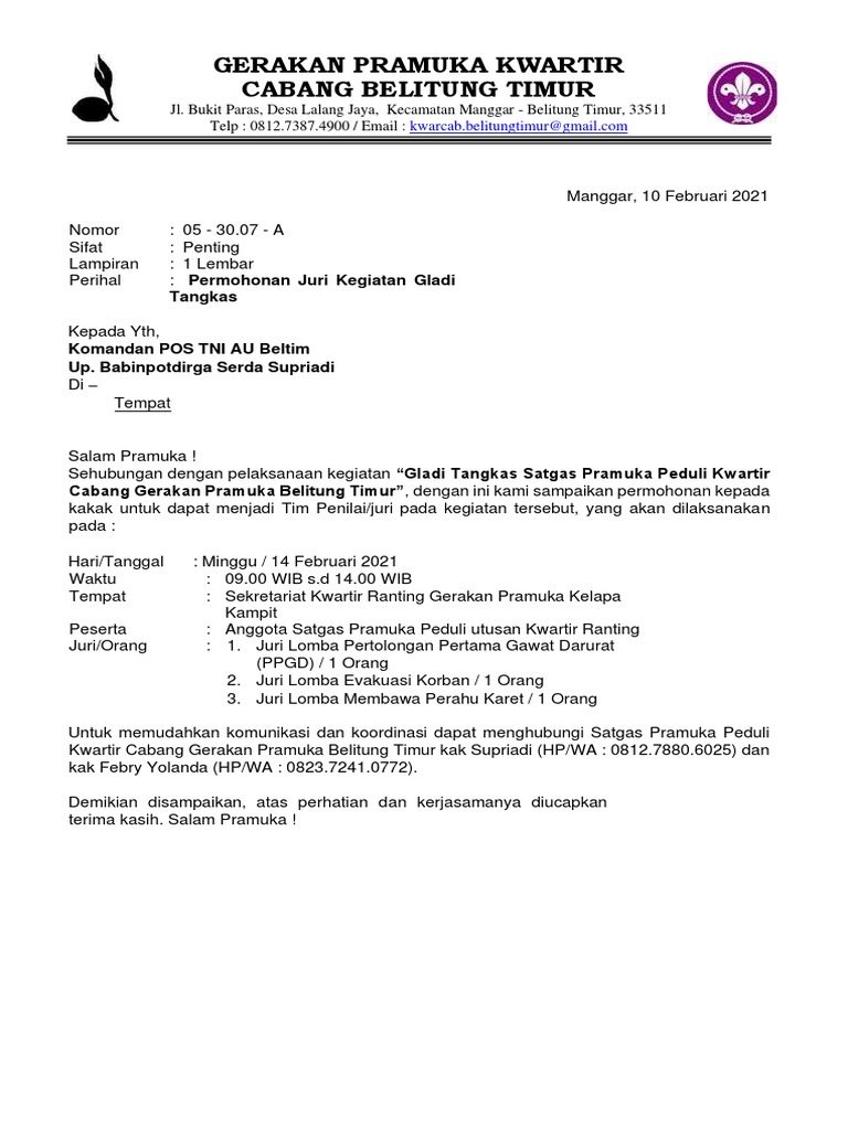 Undangan Permohonan Juri | PDF