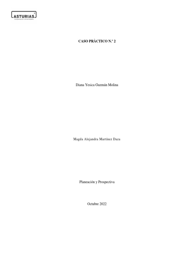 Caso Practico N°2 Planeacion | PDF