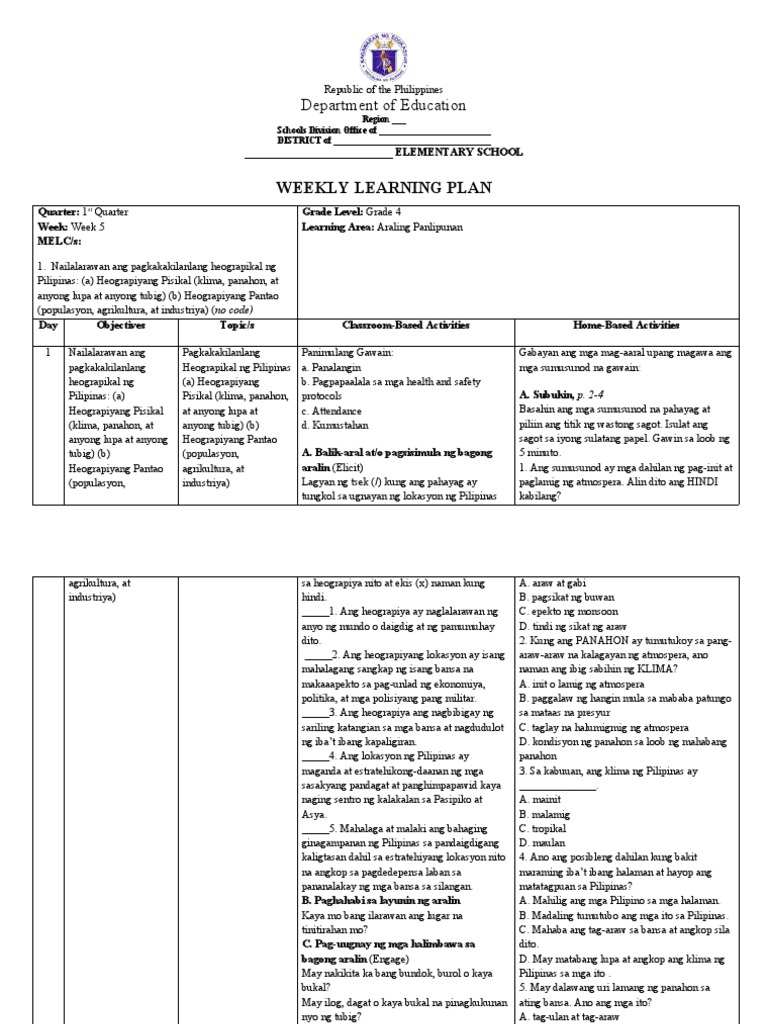 Ap Week 5 G4 Q1 | PDF