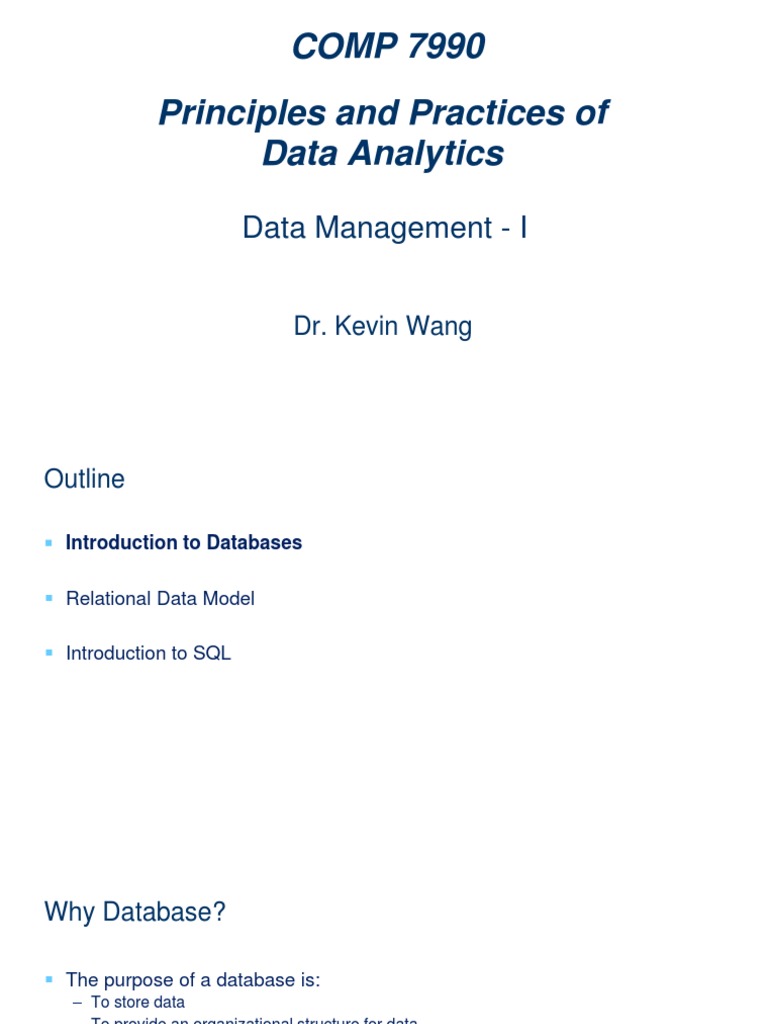 Week7 Data Management 1 | PDF | Databases | Relational Database