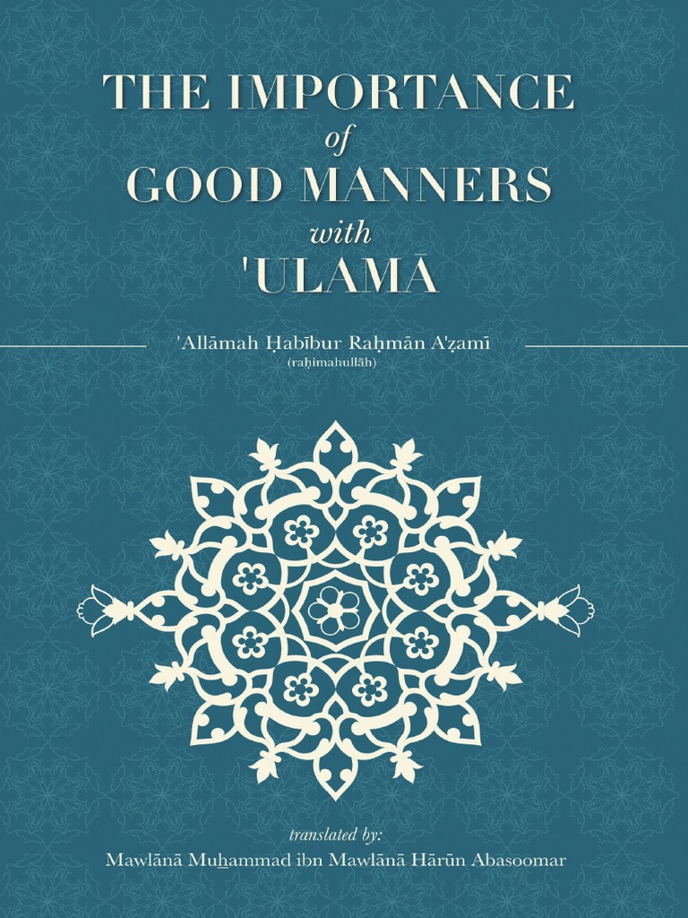 Importance of Good Manners With 'Ulama | PDF | Hadith | Ulama