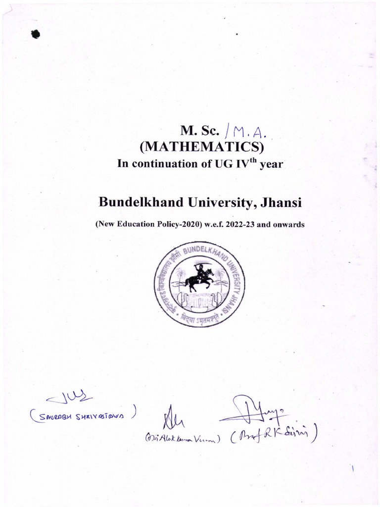 91 - MSC - MA Mathematics | PDF