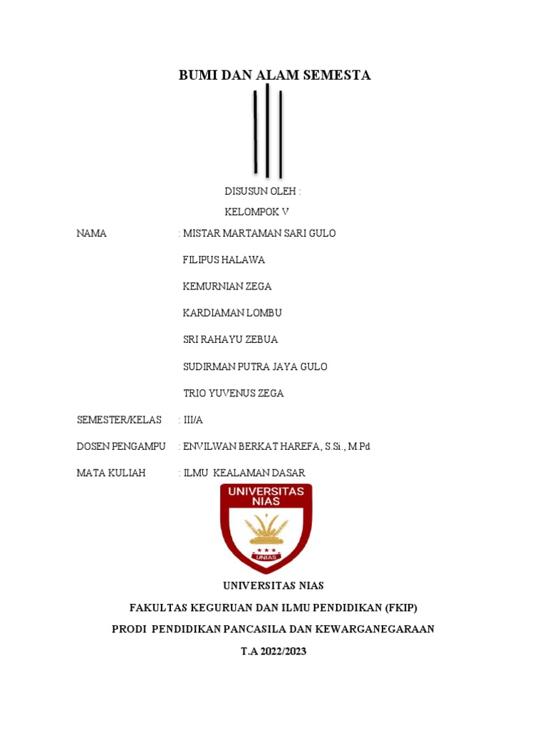 Pembentukan Bumi dan Alam Semesta | PDF