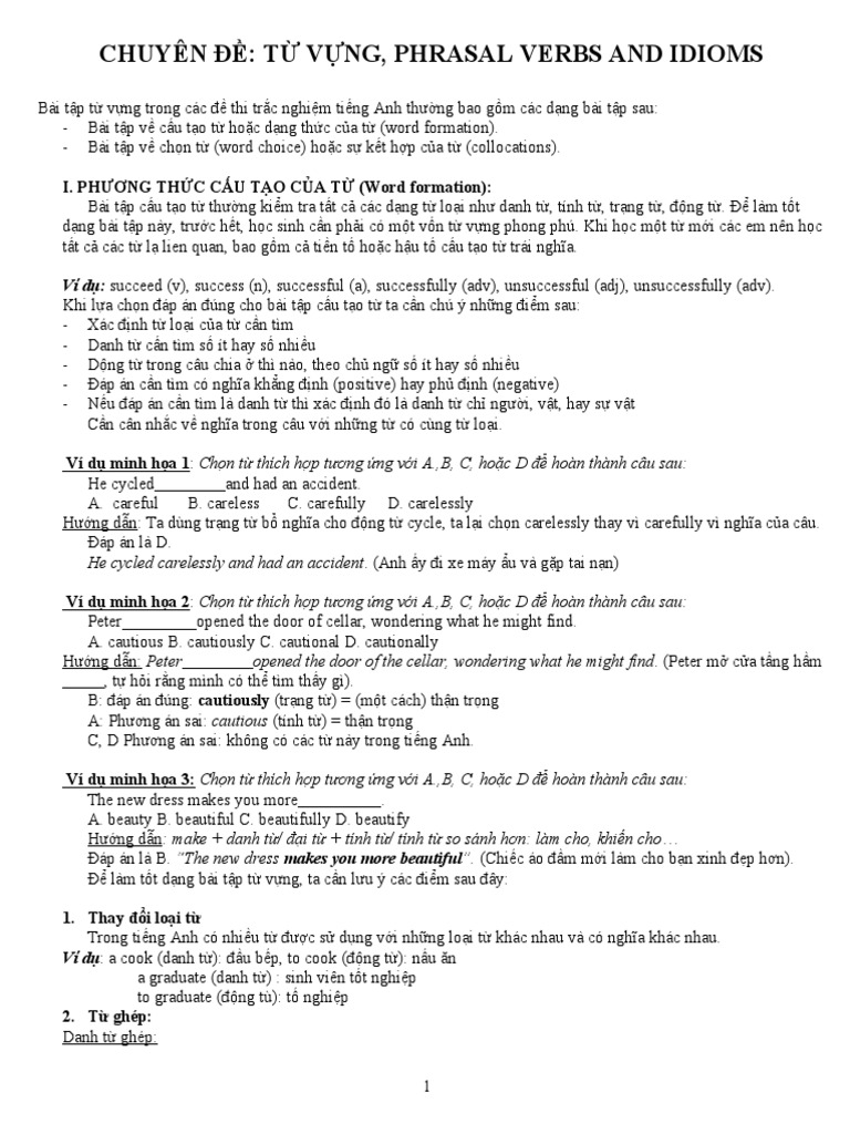 Idioms, Phrasal Verbs | PDF