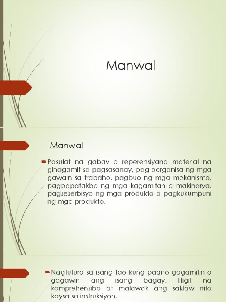 Manwal | PDF