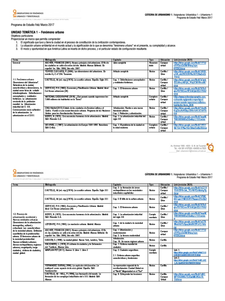 Programa Urbi - 2017 - Rev Links2021 | PDF | America latina | Urbanización