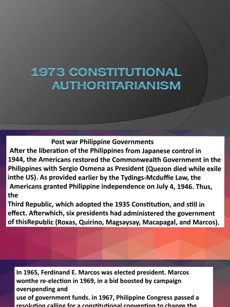 1973 Constitution: Authoritarian Roots | PDF | Justice | Crime & Violence