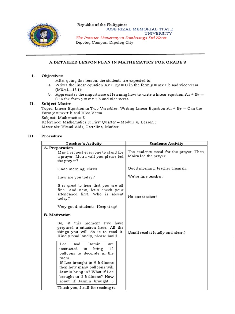 Writing Linear Equation Download Free Pdf Equations Mathematical