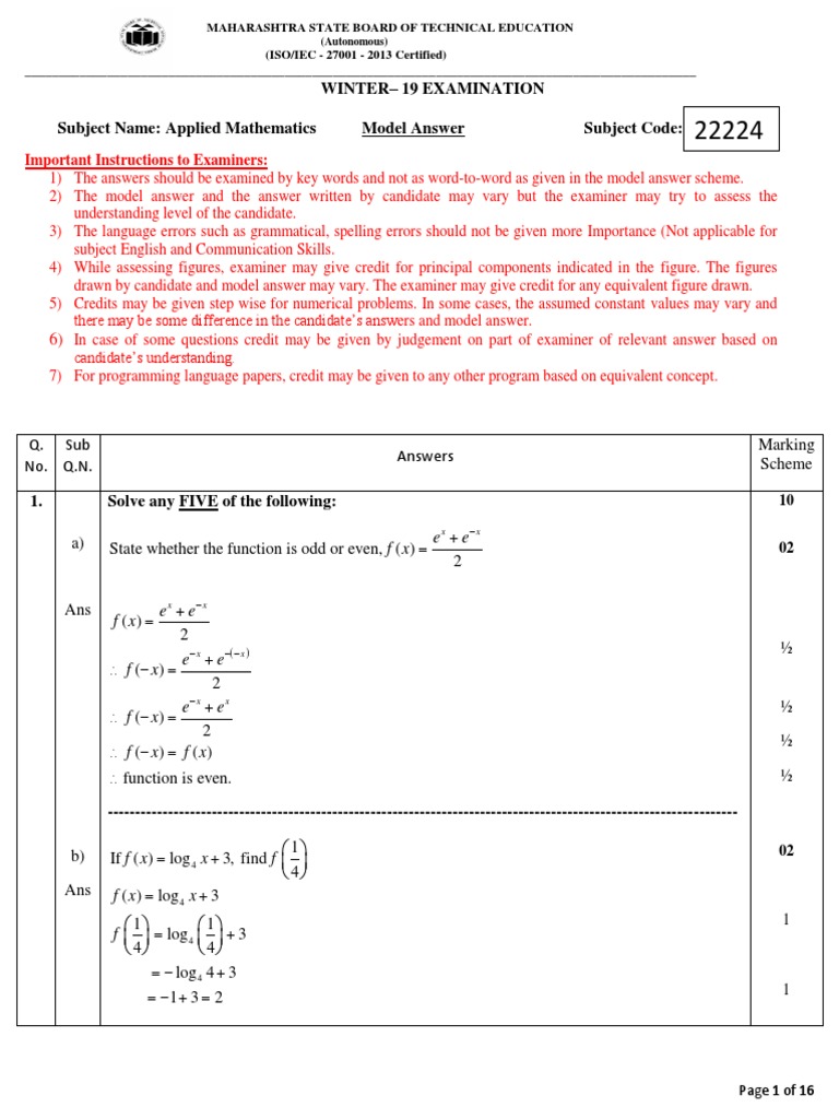 2019 Winter Model Answer Paper (Msbte Study Resources) | PDF | Slope | Understanding