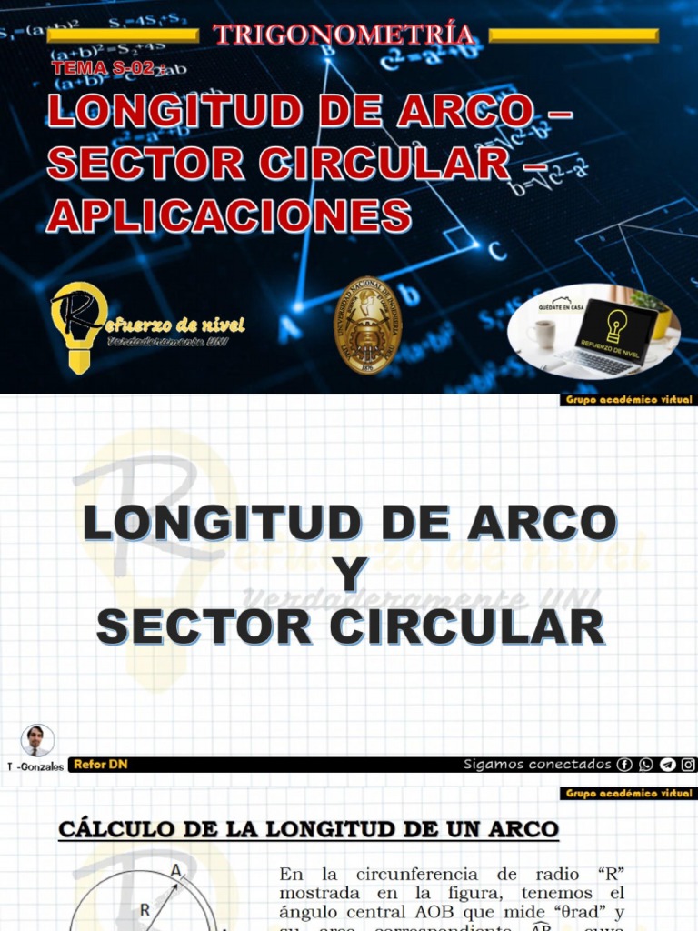 Clase S02. Longitud de Arco - Sector Circular - Aplicaciones - Sem ...