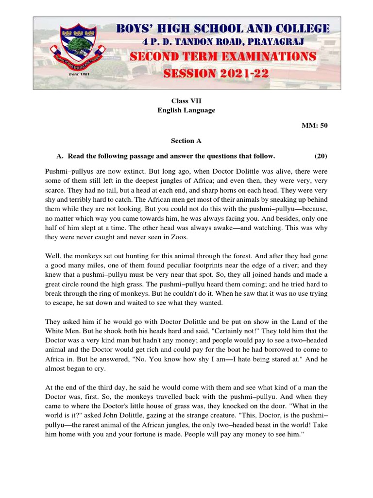 Class 7 English Language | PDF | Linguistics