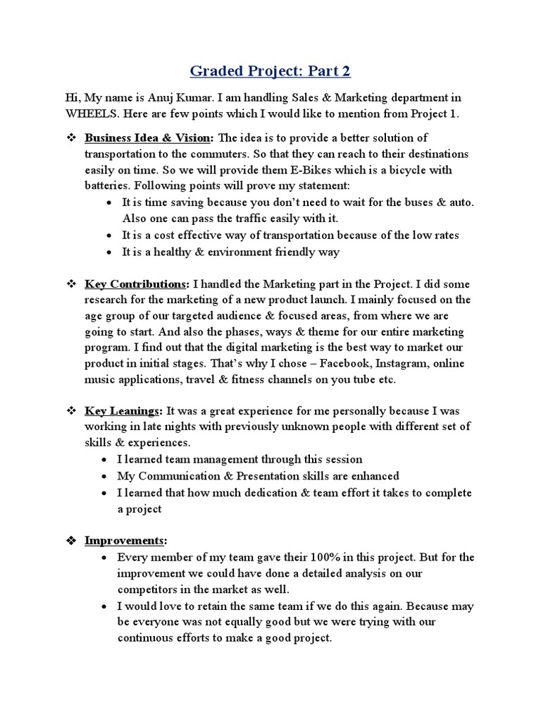Graded Project | PDF