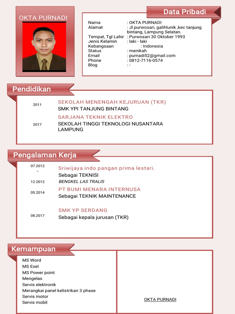 contoh-CV-word-1 | PDF