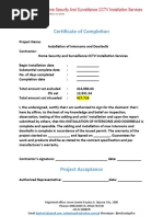 Commissioning Certificate Template | PDF
