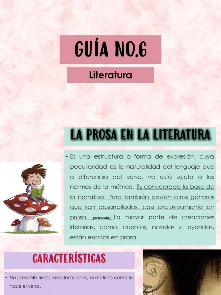 Guía No. 6 La Prosa Literaria | PDF | Prosa | Narrativa