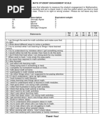 Mathematics Anxiety Scale | PDF | Mathematics | Behavioural Sciences