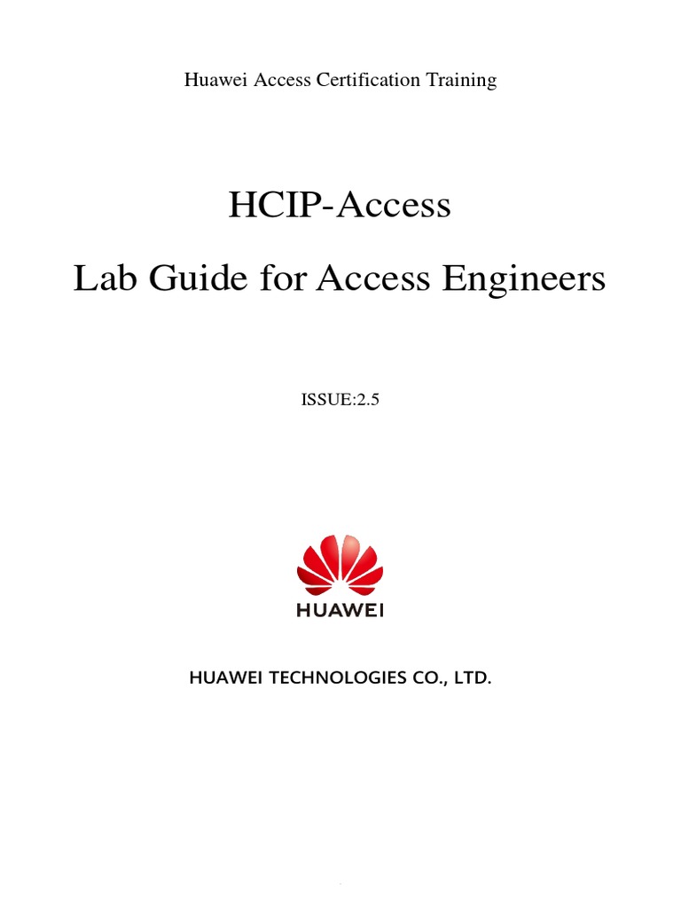 HCIP-Access V2.5 Lab Guide | PDF | Booting | Computer Network