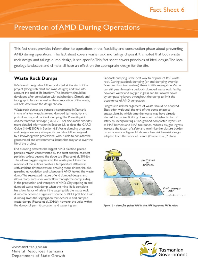 GPG-Minerals-FactSheet - 6 Dump Sequence | PDF | Dam | Landfill