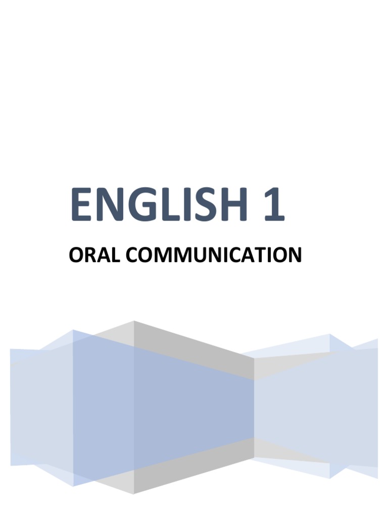 ENG1 | PDF | Communication | Nonverbal Communication