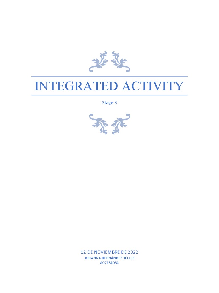 Integrated Activity - Stage 3 | PDF