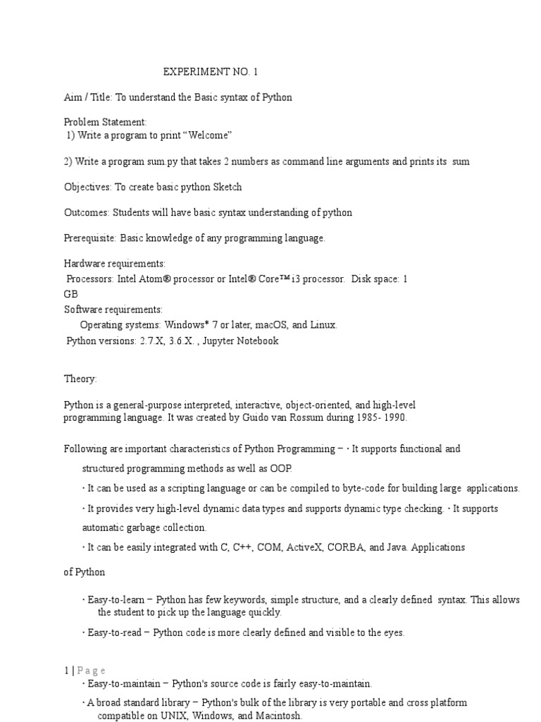 P1 1 Merged Pdf Control Flow Python Programming Language 