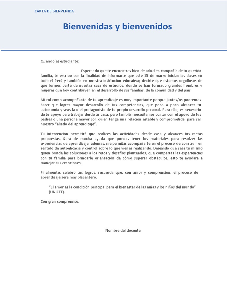 Carta A Mis Estudiantes | PDF