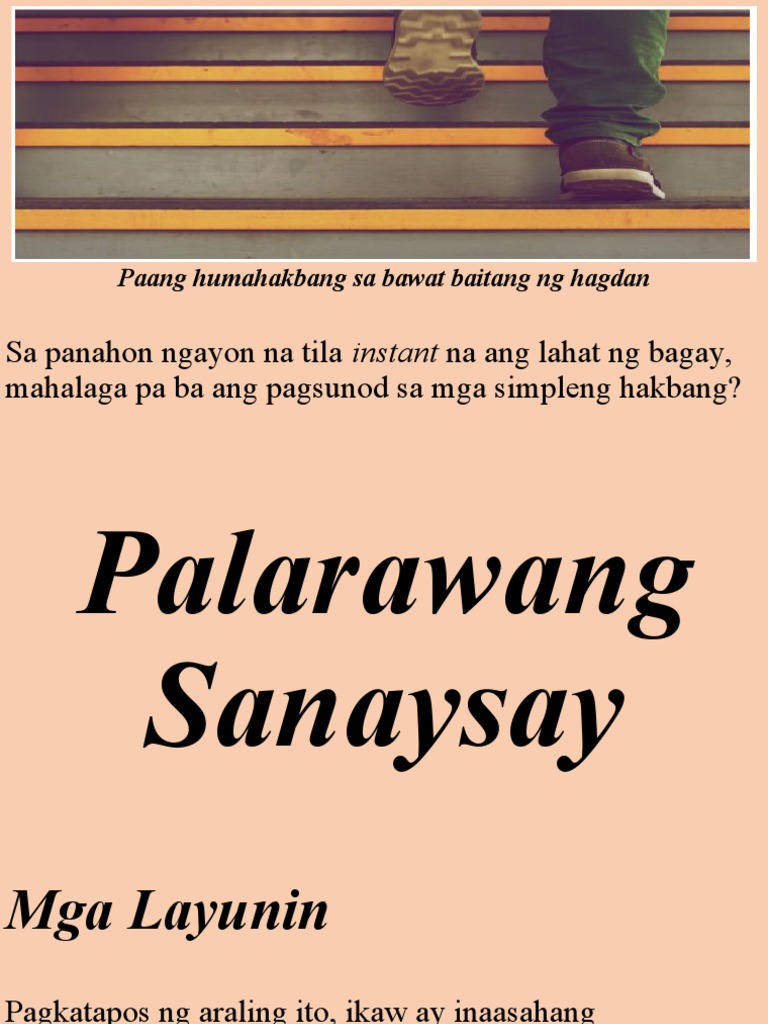 Palarawang Sanaysay - ppt3 | PDF
